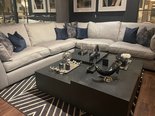 Maxwell custom made XL modular corner sofas in stock on display REDUCE